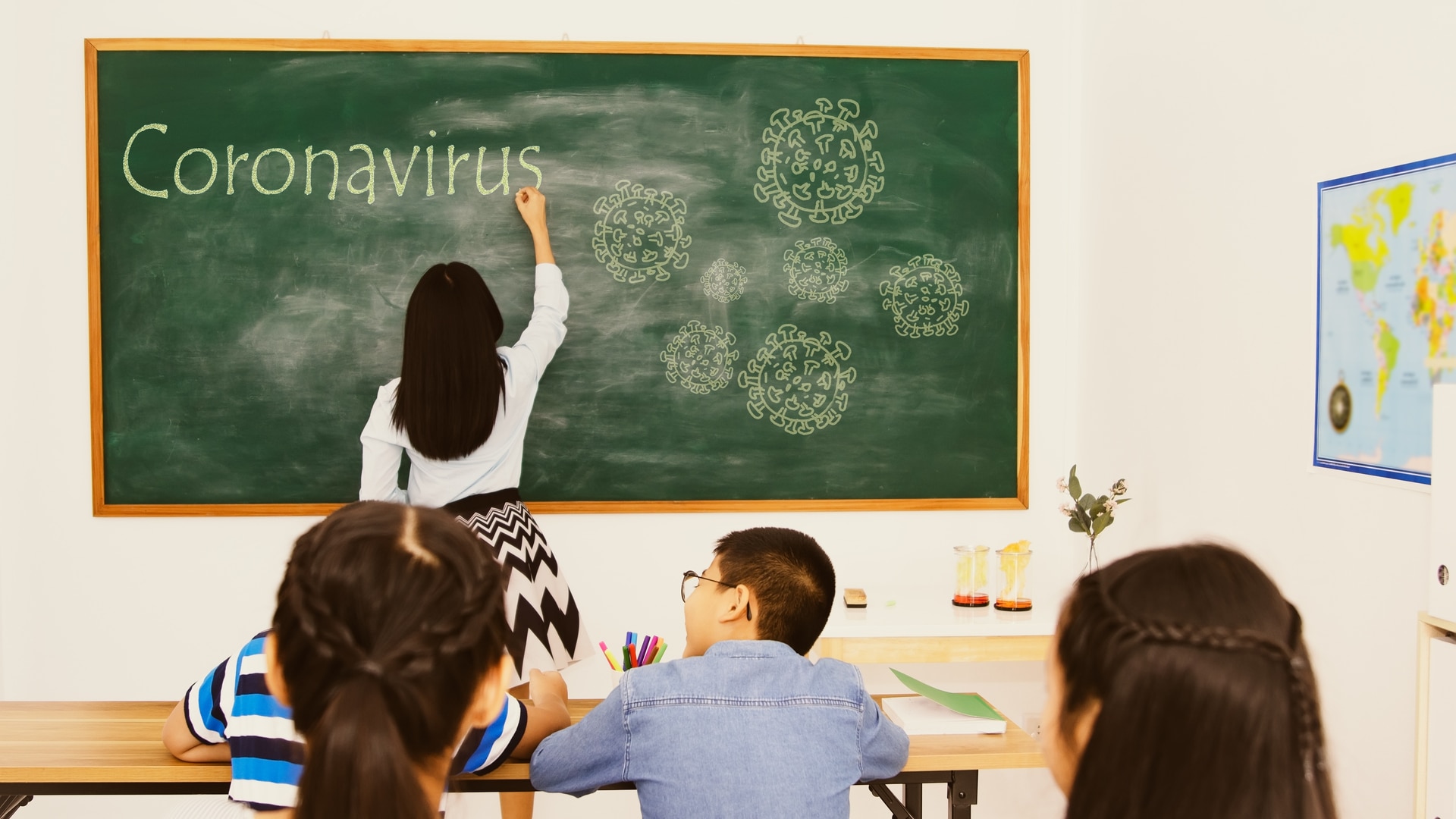 Talk to student classroom about covid